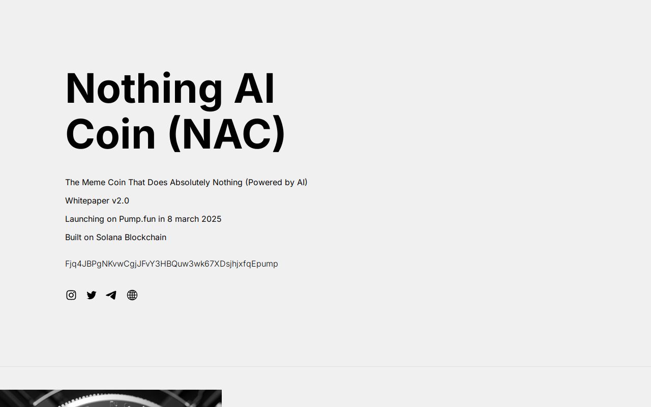 Nothing ai coin (NAC) **Whitepaper v2.0**